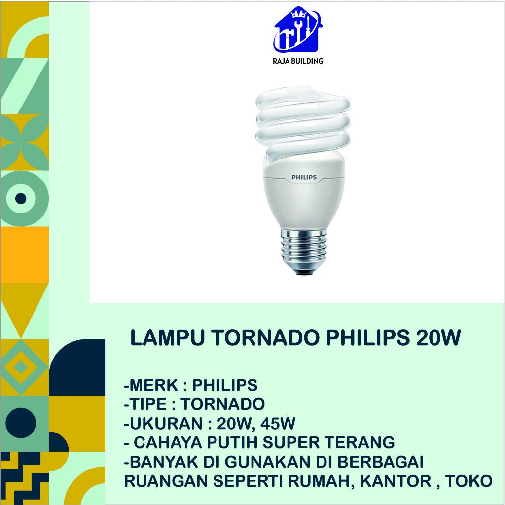 Jual LAMPU TORNADO PHILIPS /LAMPU SPIRAL/LAMPU CFL | Shopee Indonesia