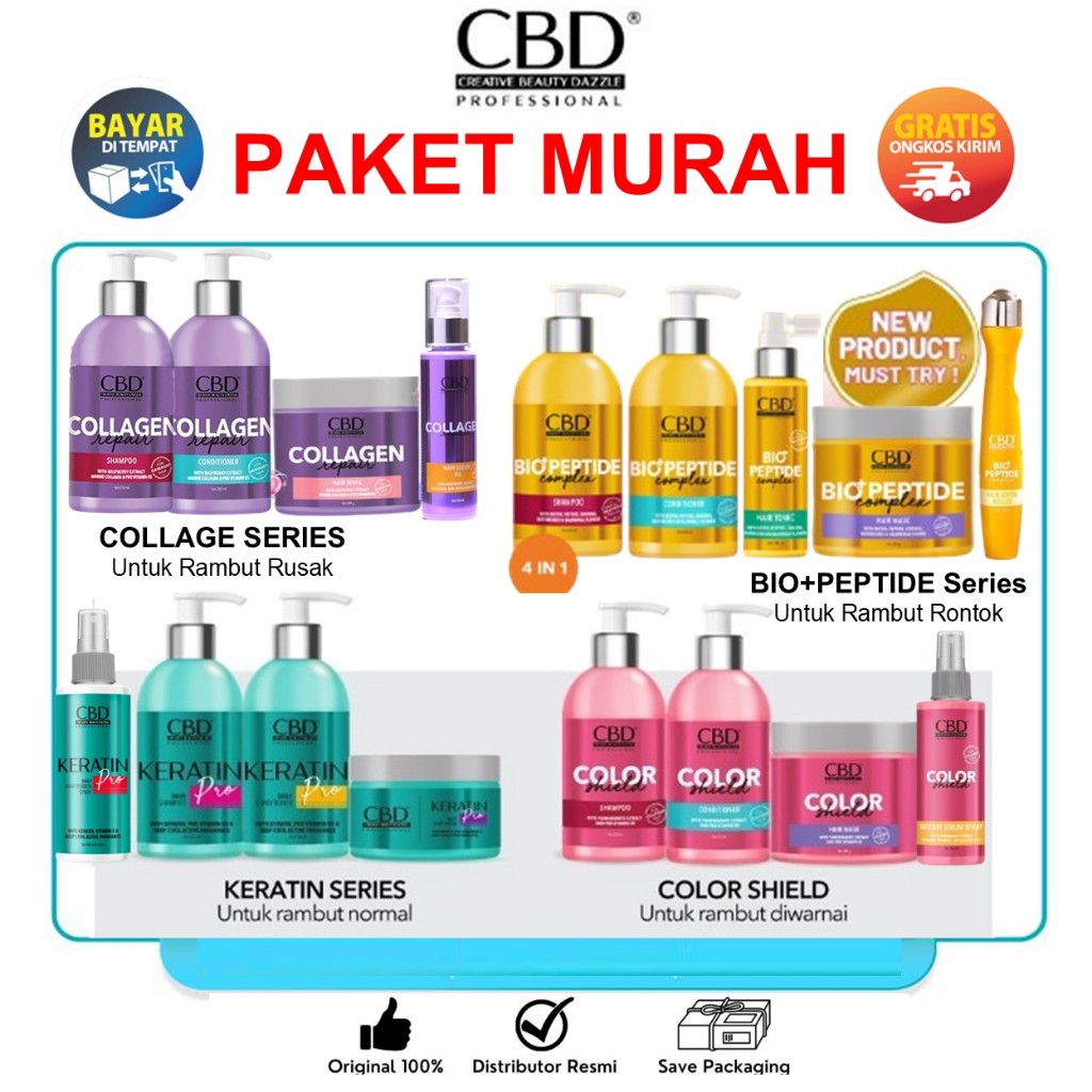 Jual CBD Professional Keratin Pro Daily Use Series | Color Shield ...