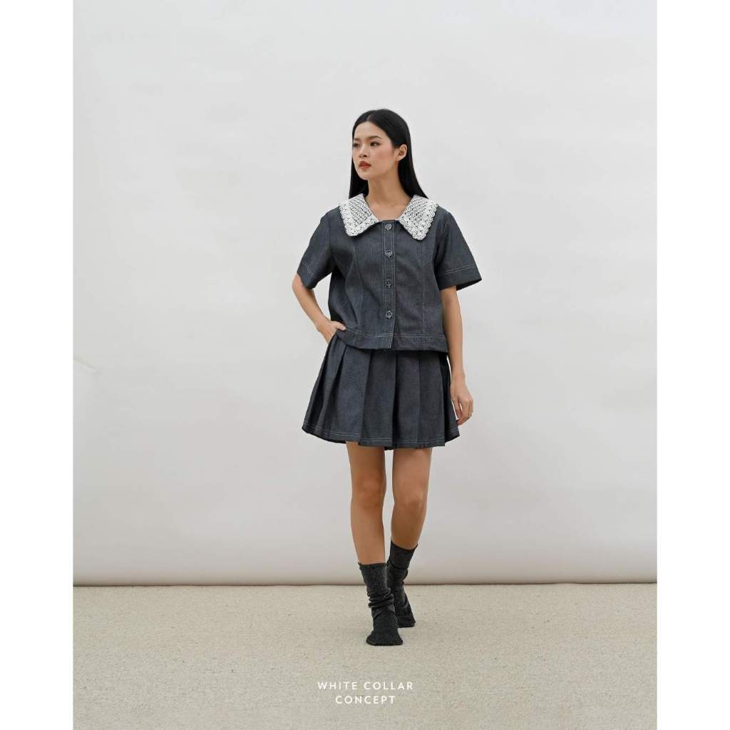 Jual WCS - WHITE COLLAR CONCEPT - PETRA TOP / PETRA SET / PETRA SKORT | Shopee Indonesia