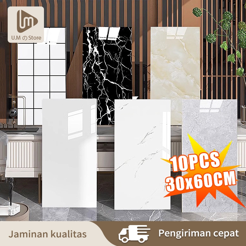Jual (Paket 10 Lembar!!!) Wallpaper dinding VINYL Marble Stiker Lemari Cabinet Marbel 30 x 60 cm ...