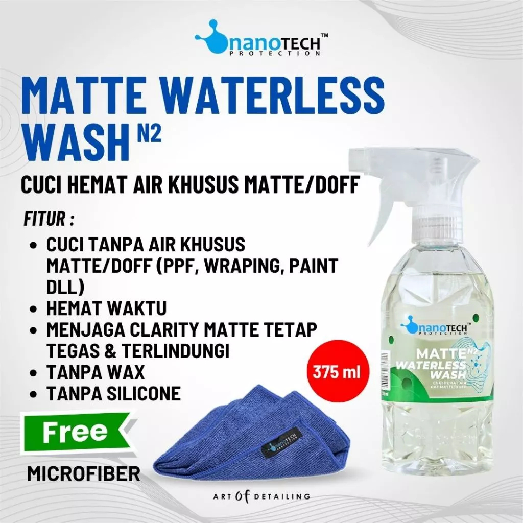 Jual Nanotech MATTE WATERLESS WASH - Cuci Mobil Motor Tanpa Air Khusus ...