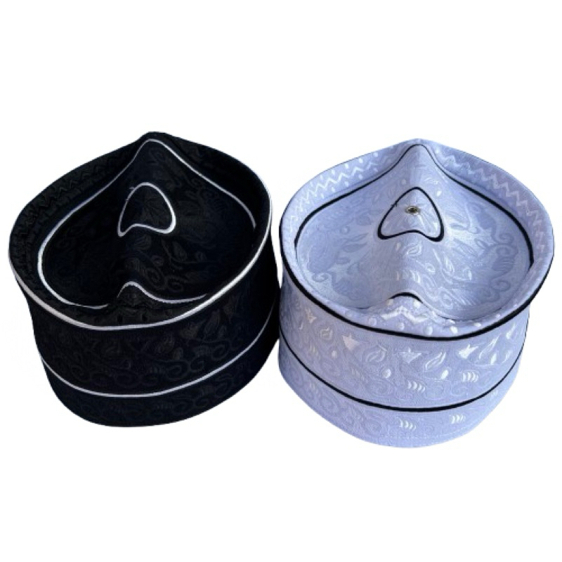 Jual PECI,KOPIAH,SONGKOK PECI OMAN BANGLADESH PECI HITAM PUTIH PREMIUM QUALITY UNTUK ANAK DAN ...