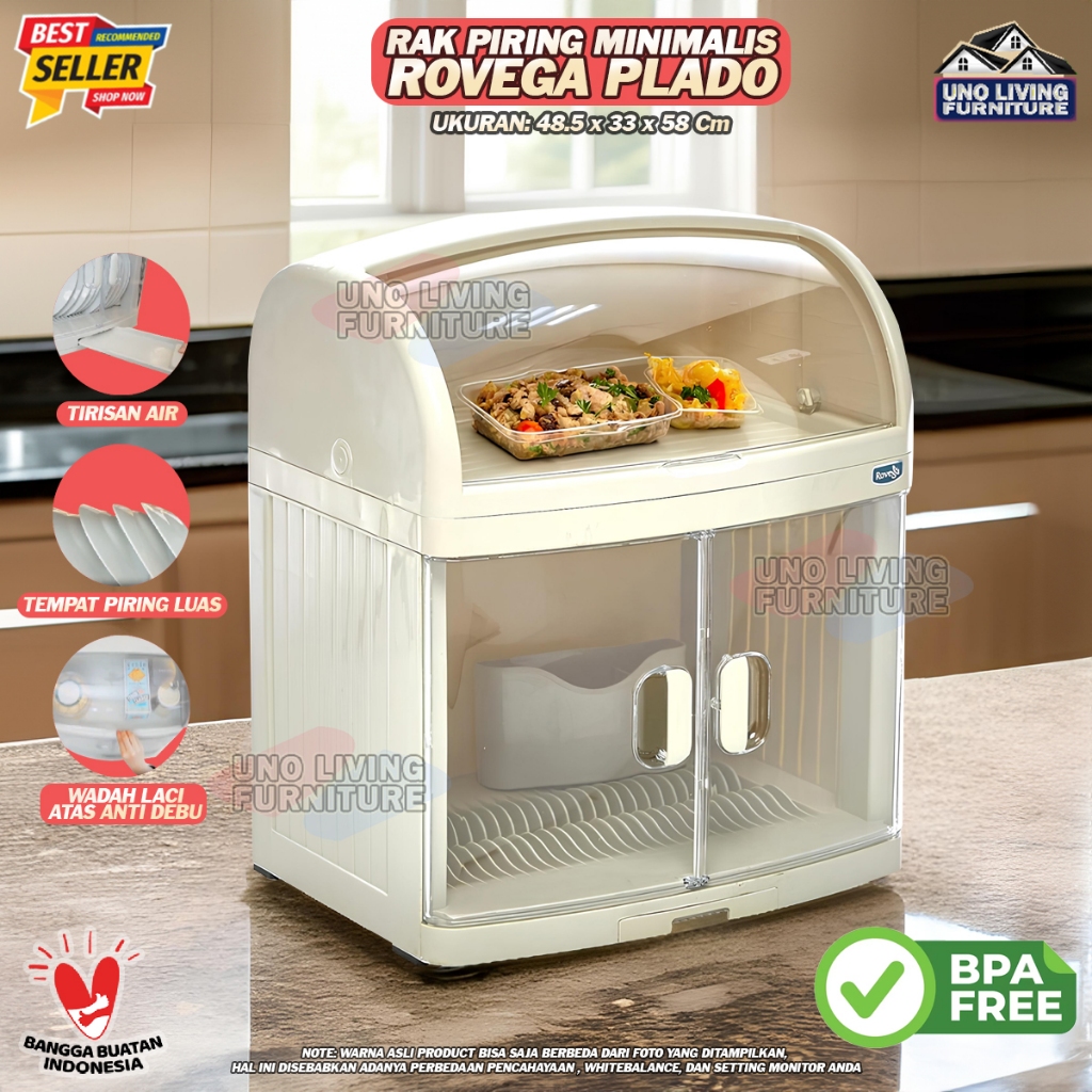 Jual Rak Piring Minimalis Rovega Plado Lemari Piring Rak Piring Plastik ...