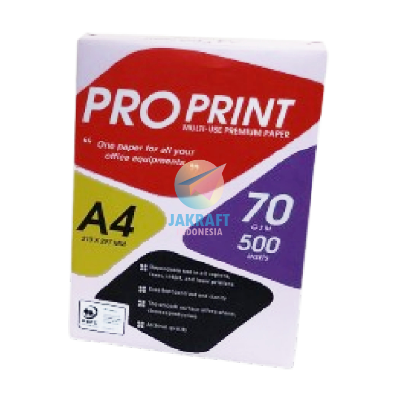 Jual (500 Lembar) Kertas HVS A4 70 Gsm Gram PRO PRINT Copy Copier Paper dari Sinar Dunia Seperti ...