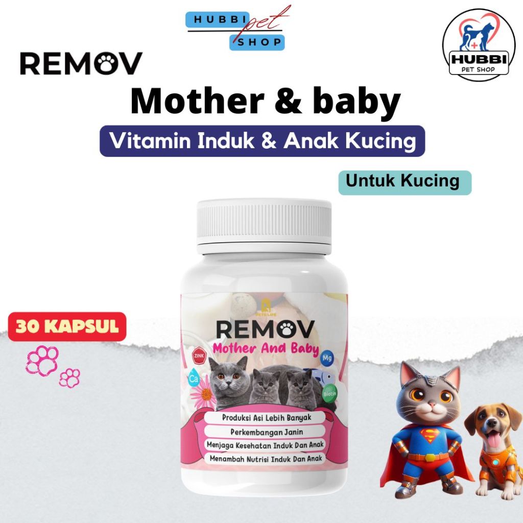Jual Remov Vitamin Kucing Mother And Baby - Vitamin Kucing Hamil Dan ...