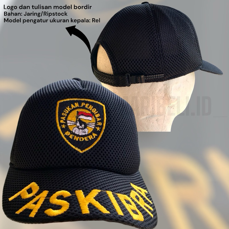 Jual TOPI PASKIBRAKA JARING HITAM TULISAN PASKIBRA BESAR | Shopee Indonesia