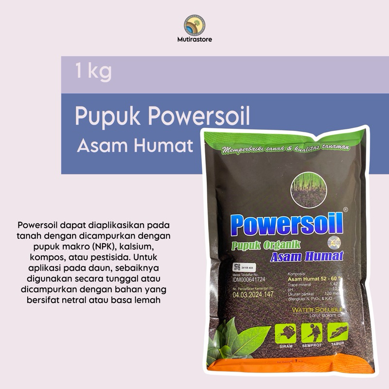 Jual Asam Humat POWERSOIL 1 Kg Humic Acid 60% Kemasan Pabrik | Shopee Indonesia