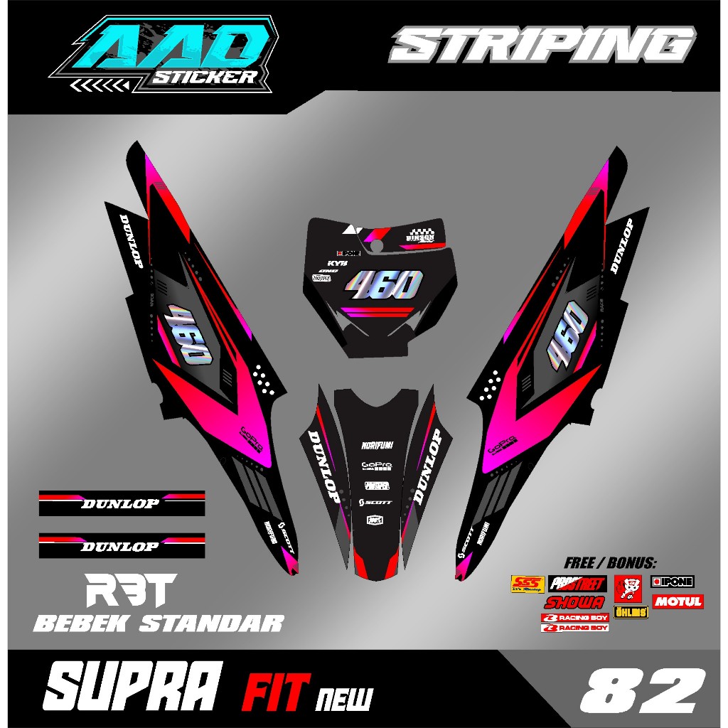 Jual STICKER STRIPING MOTOR RBT SUPRA FIT NEW RBT BEBEK MODIF SUPERMOTO ...