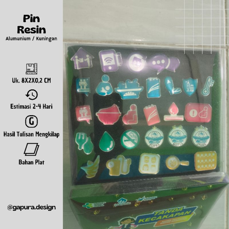 Jual Pin Resin/Pin Tanda Kecakapan Kader Posyandu/Pin Logo/Pin ...