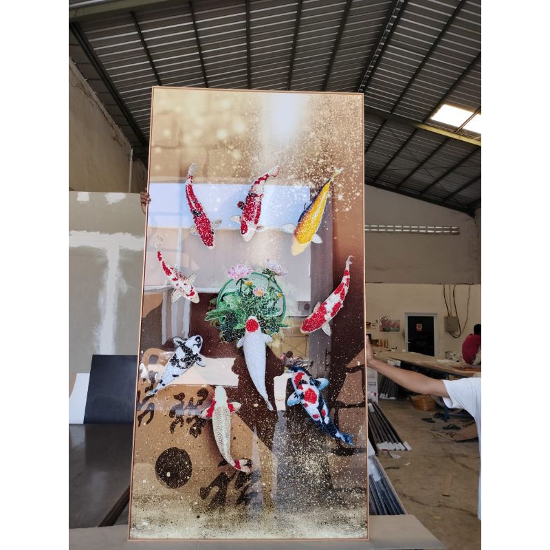 Jual lukisan Porcelain Diamond 5d gambar ikan bisa custom | Shopee ...