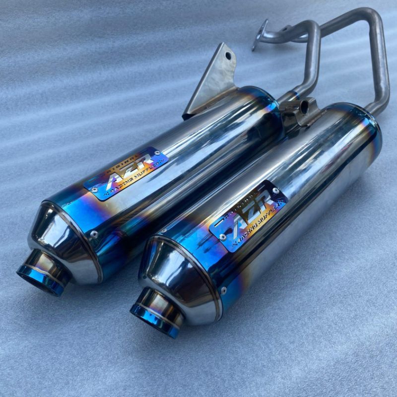Jual Knalpot Standar Racing Original AZR titanium bluemon stainles ...