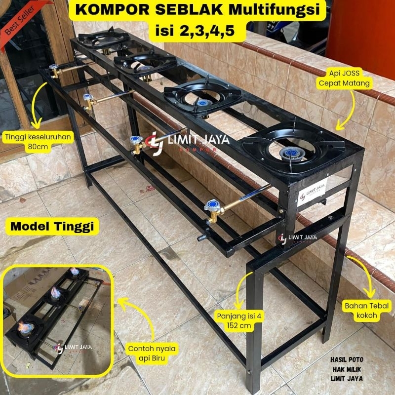 Jual Kompor SEBLAK plus kaki atau meja isi 2,3,4,5 kompor sambal gami ...