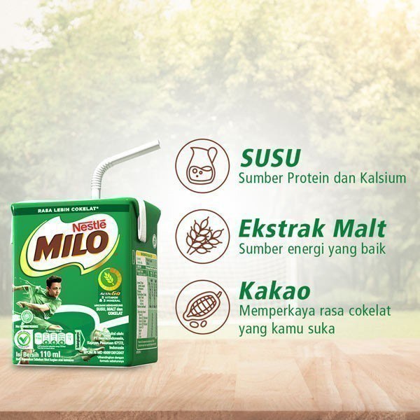 Jual PROMO Milo Activ-Go Minuman Mengandung Susu dan Cokelat UHT 110ml | Shopee Indonesia