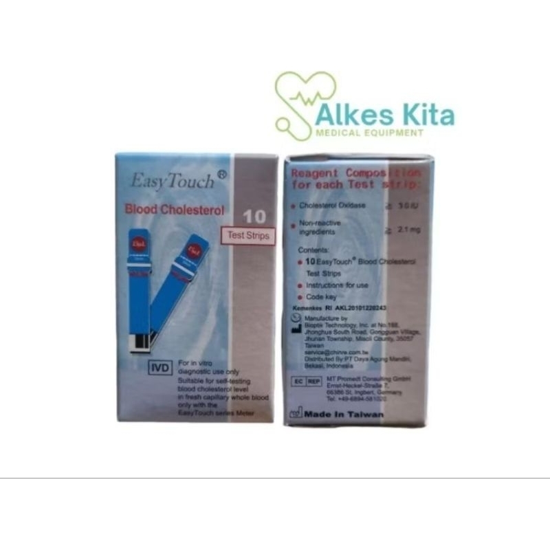 Jual Test Strip Cholesterol Easy Touch // Stik Kolesterol // Strip ...