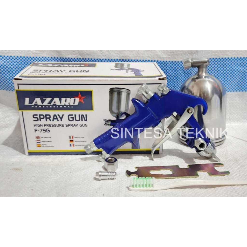 Jual JUAL ALAT SEMPROTAN CAT/SPET DECO/SPRAY GUN LAZARO F75 TABUNG ATAS ...