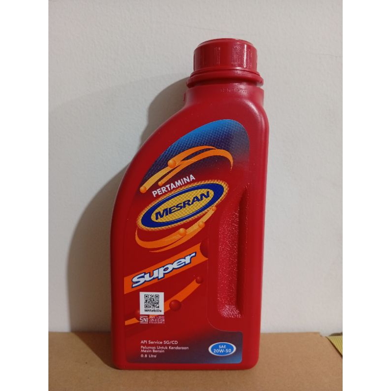 Jual Mesran Super Pertamina Sae 20W-50 / 800ml Oli Mesran Super 0,8L ...
