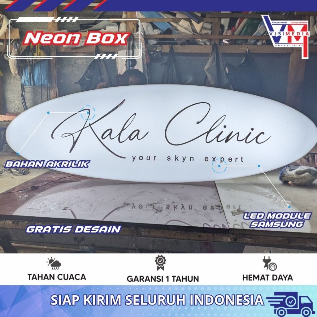 Jual Neon Box Akrilik Ukuran Besar Custom Outdoor Indoor Free Desain ...