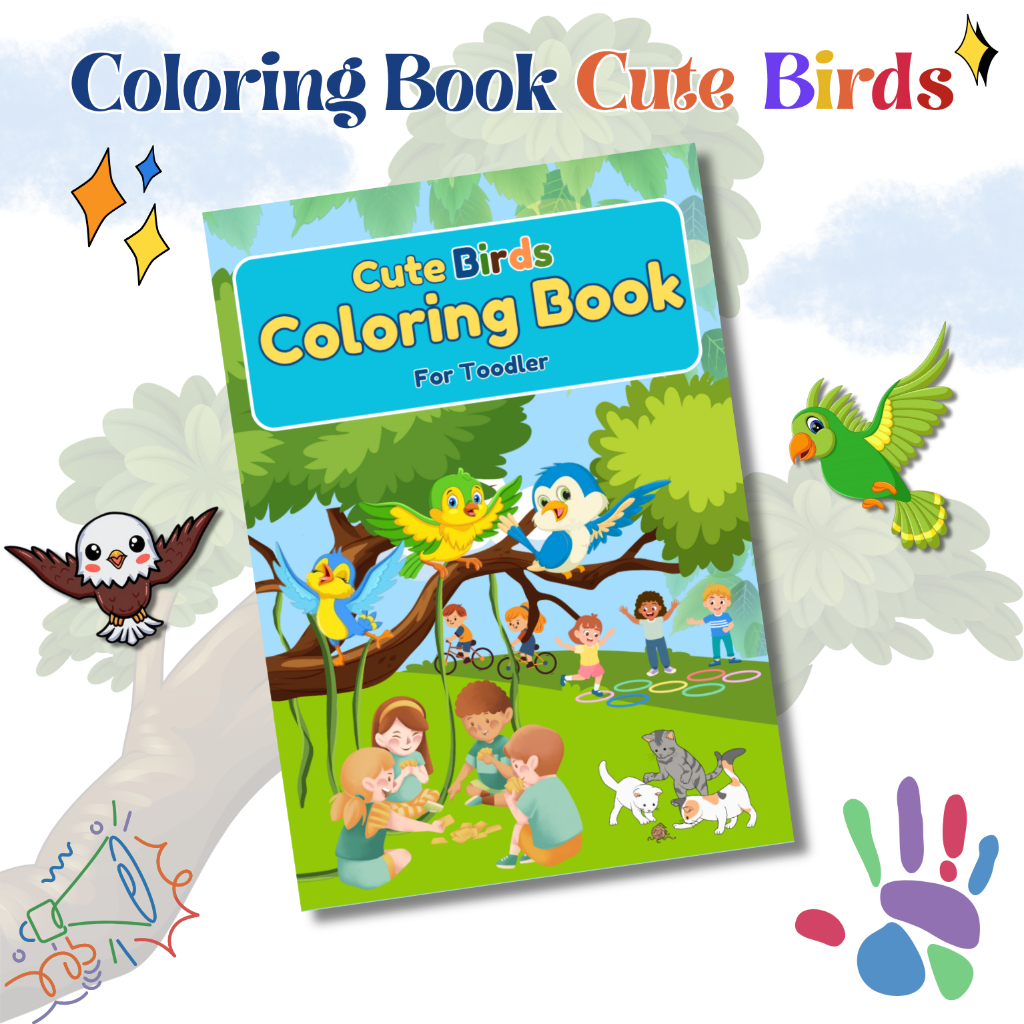Jual DB018 - Digital book mewarnai coloring book hewan burung exotic ...