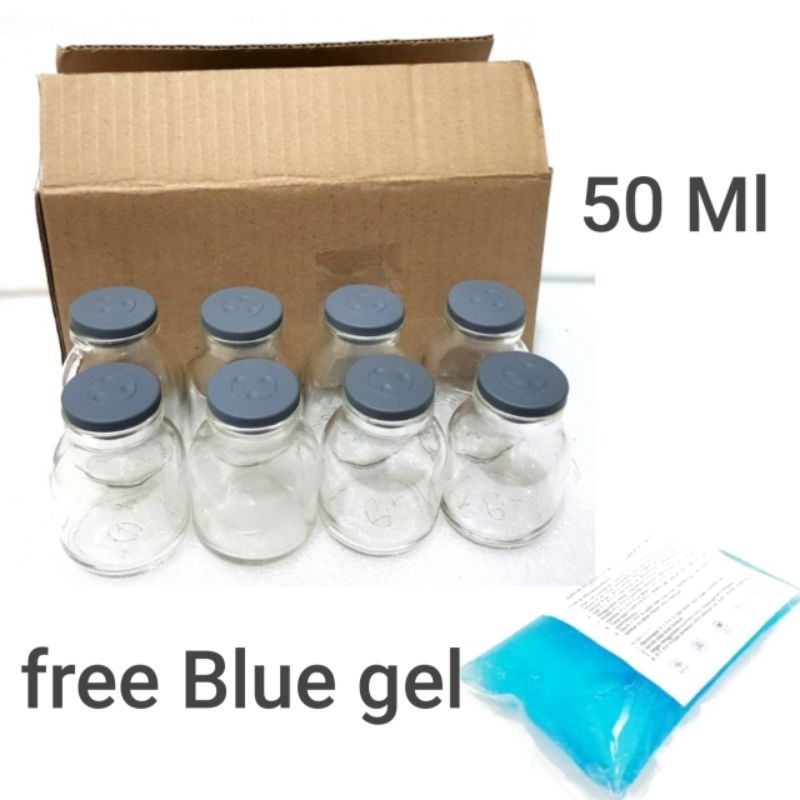 Jual 50ML BOTOL ASI 50ML BOTOL SUSU BAYI 50ML TUTUP KARET / BOTOL ASI ...