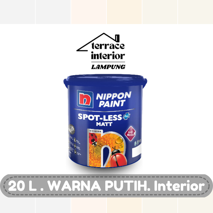 Jual Cat Tembok Nippon Paint Spotless Plus Matt Interior Warna Putih 20 ...