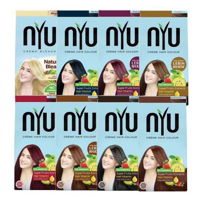 Jual NYU CREME HAIR COLOR Pewarna Rambut Natural (TANPA AMONIA ...