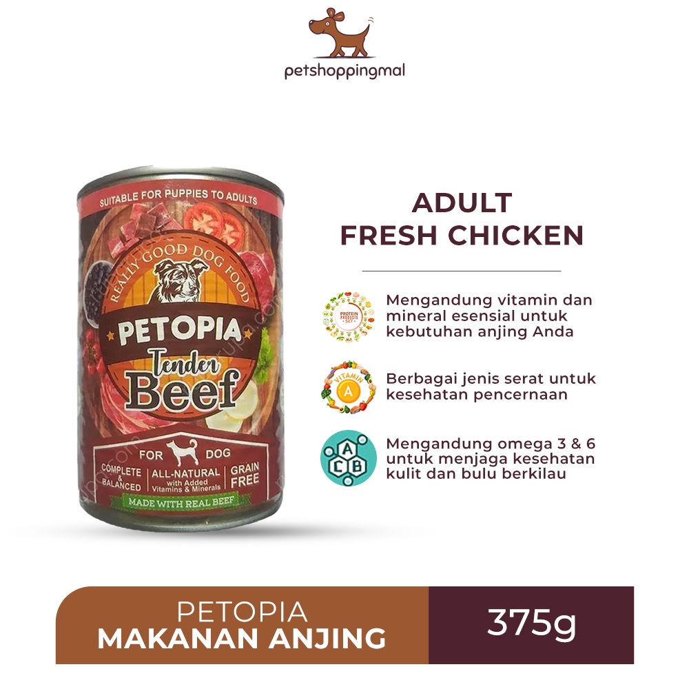 Jual Petopia Juicy Lamb Classic Pate Loaf - Makanan Basah Premium untuk ...