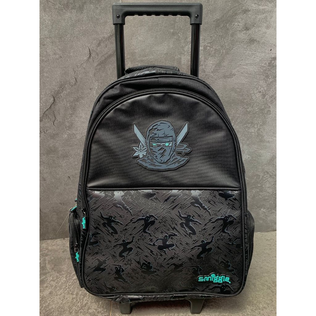 Jual SMIGGLE ALL STARS TROLLEY BACKPACK NINJA BLACK - TAS TROLI SMIGGLE ...