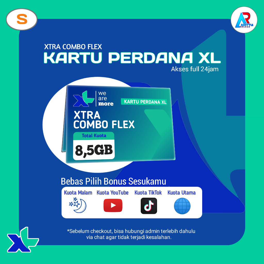 Jual Kartu Perdana XL Xtra Combo Flex S 8,5GB | Shopee Indonesia
