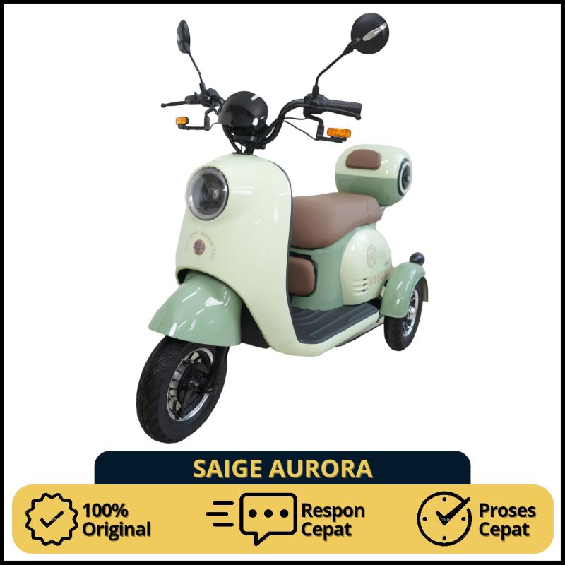 Jual SEPEDA LISTRIK RODA 3 SAIGE AURORA 800 WATT MODIS & KUAT GARANSI ...