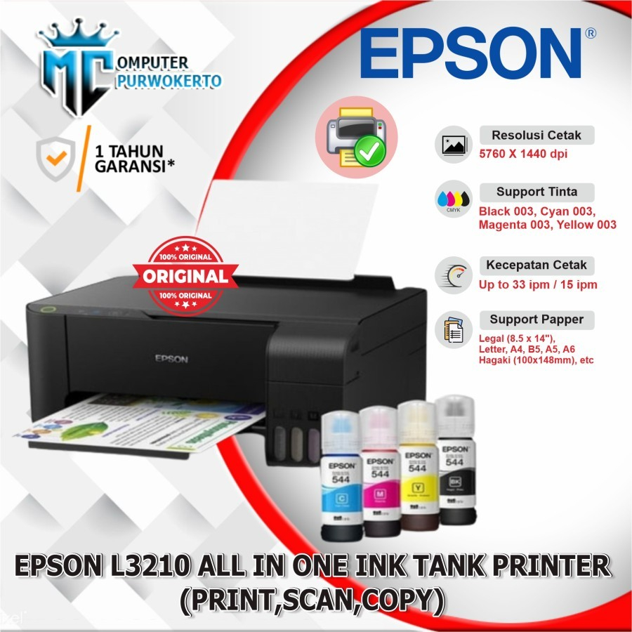 Jual Epson L3210 All in One Ink Tank Printer (Print,Scan,Copy) | Shopee Indonesia