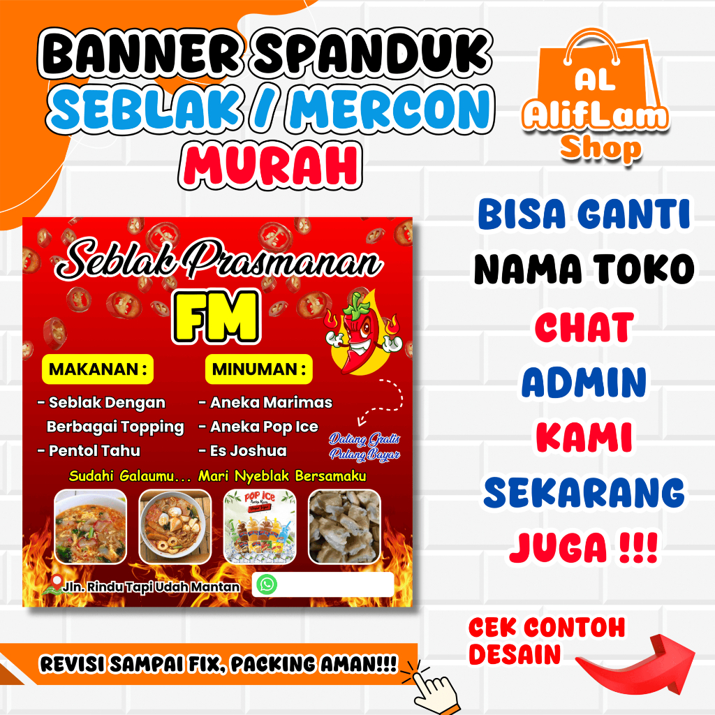 Jual CETAK BANNER SPANDUK SEBLAK PRASMANAN | VERSI AS_13 | BISA GANTI ...