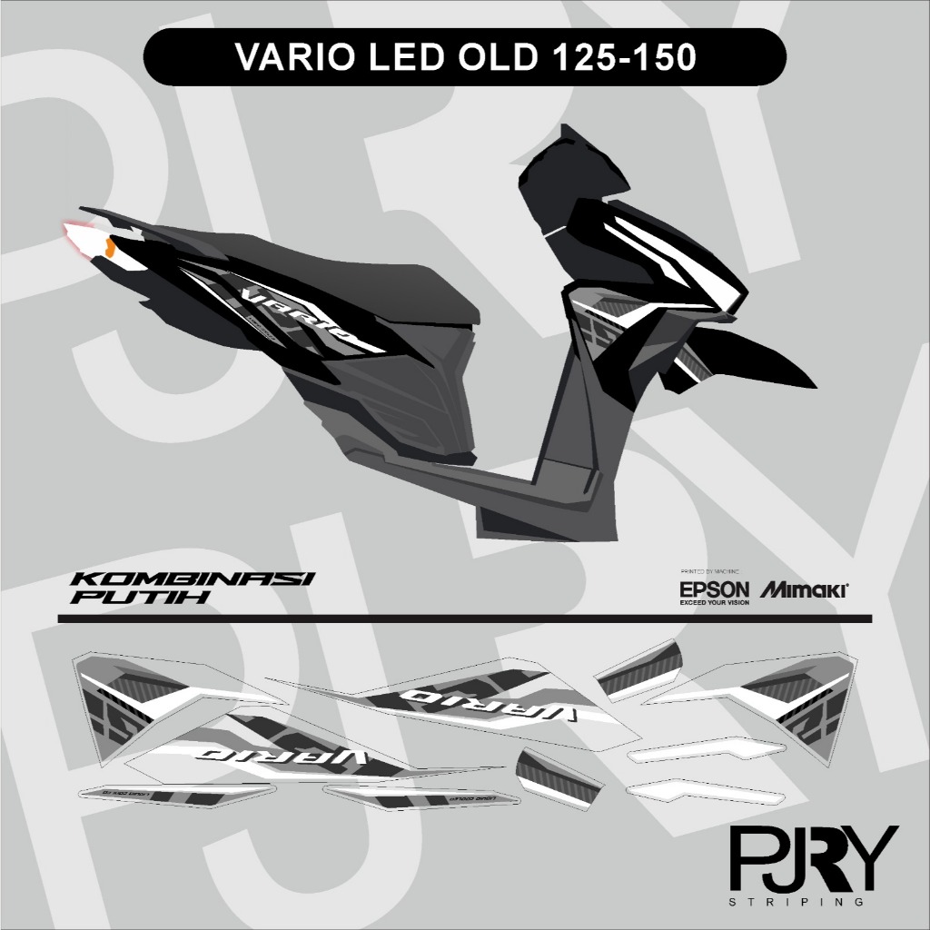 Jual STRIPING TRANSPARAN VARIO LED OLD 125 -150 COPYKARUNIA VERSION ...