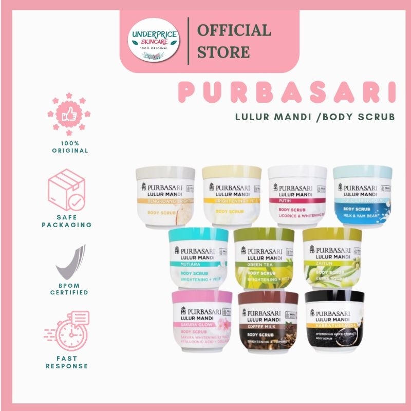 Jual PURBASARI Lulur Mandi /Body scrub 100 gr- 200gr | Shopee Indonesia