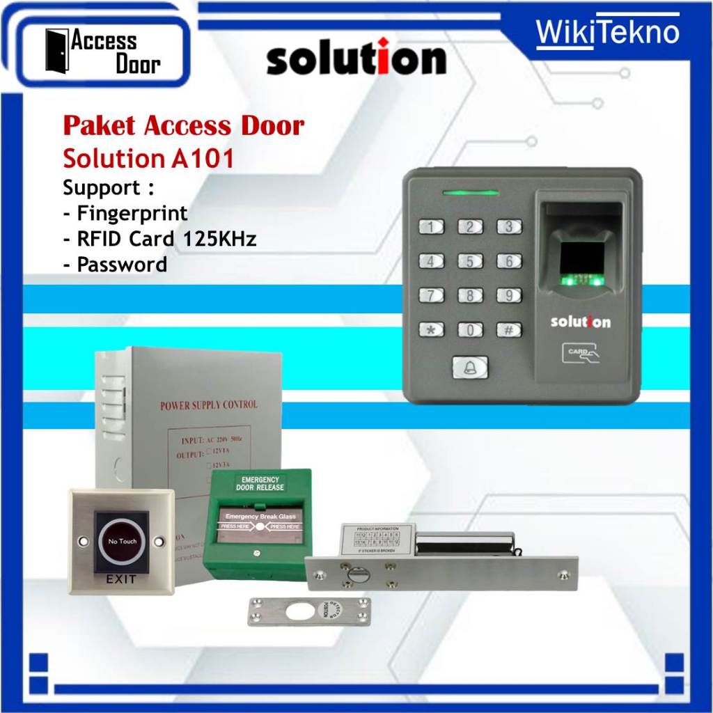Jual Paket Access Control Solution A101 Fingerprint Card PIN ...