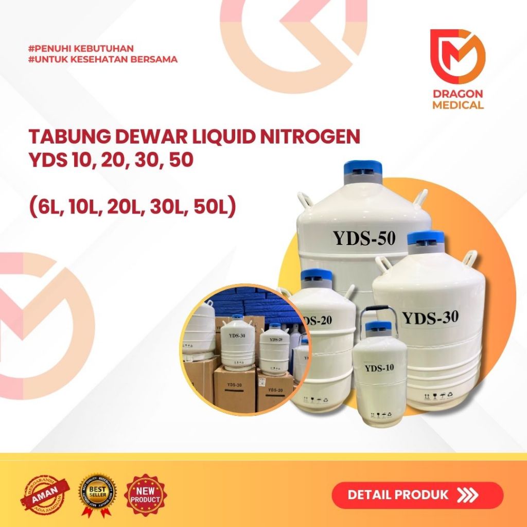 Jual Tabung Baru Dewar 10L 20L 30L 50L Container Kontainer Liquid Nitrogen Cair 10L | Shopee ...