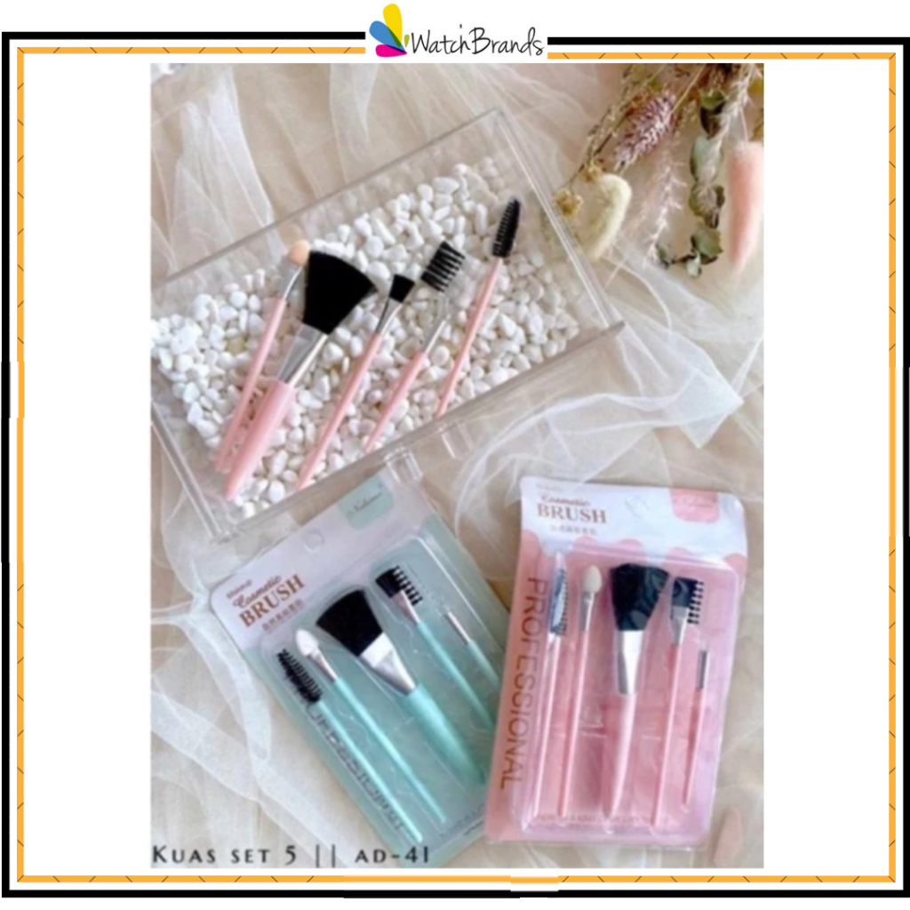 Jual WBS KUAS MAKE UP SET MIKA ISI 5 Kuas MakeUp Set Cosmetic Make Up ...