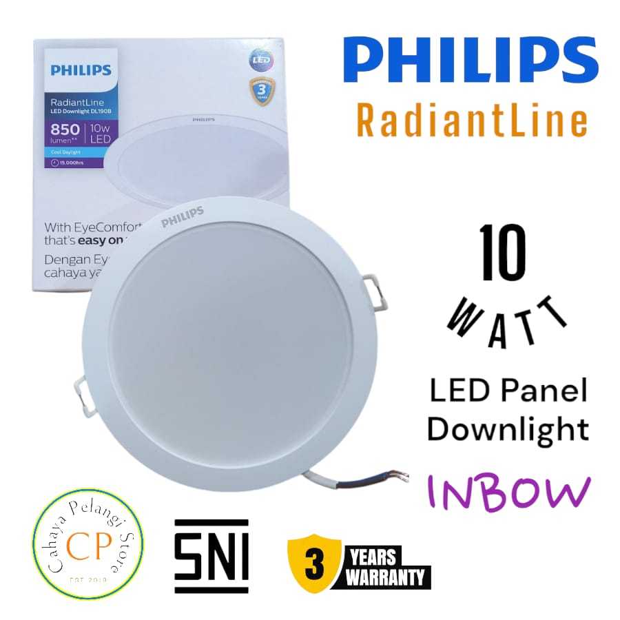Jual PHILIPS Lampu LED Downlight 10 Watt 10w Inbow Radiantline DL190B ...