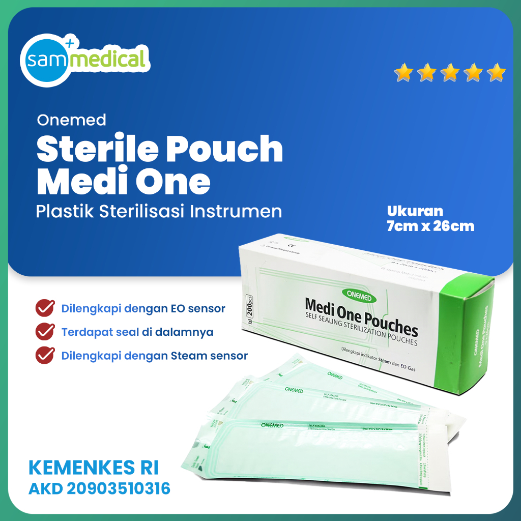 Jual Medi One Sterile Pouch / Plastik Sterilisasi / Sterilization Pouch ...