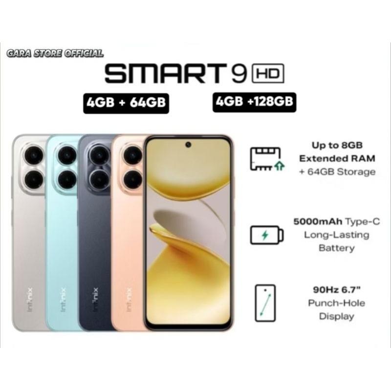 Jual Infinix Smart 9 HD RAM 4/64GB & 4/128GB - New Original Garansi ...