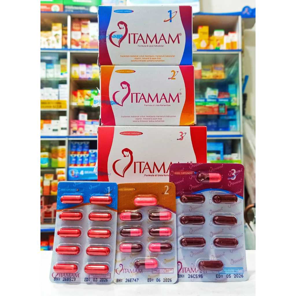 Jual Vitamam 1, 2 & 3 𝟏 𝐒𝐓𝐑𝐈𝐏 𝐈𝐒𝐈 𝟏𝟎 𝐊𝐀𝐏𝐒𝐔𝐋 - Suplemen Kehamilan Selama ...
