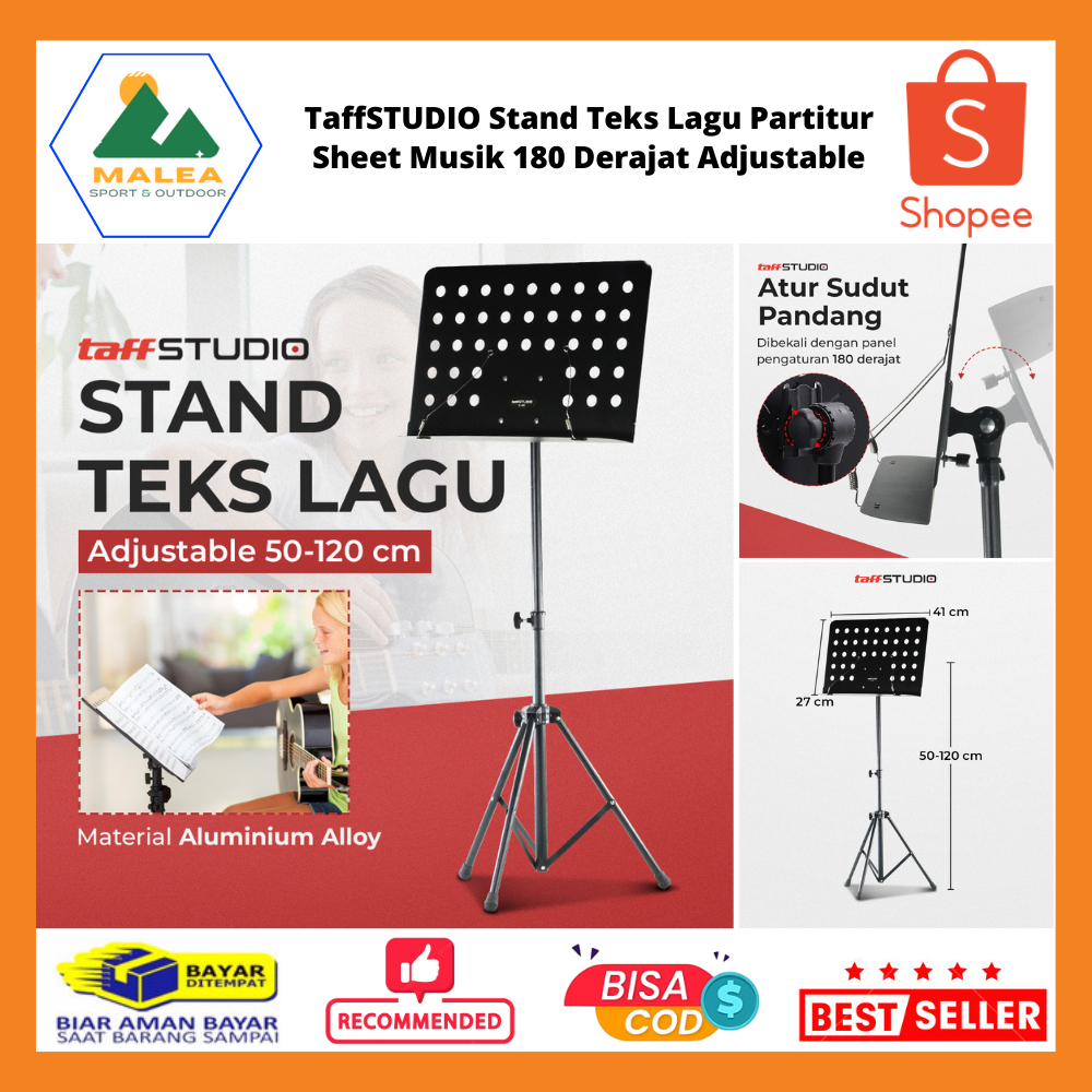 Jual Stand Teks Lagu Partitur Sheet Musik 180 Derajat Adjustable ...