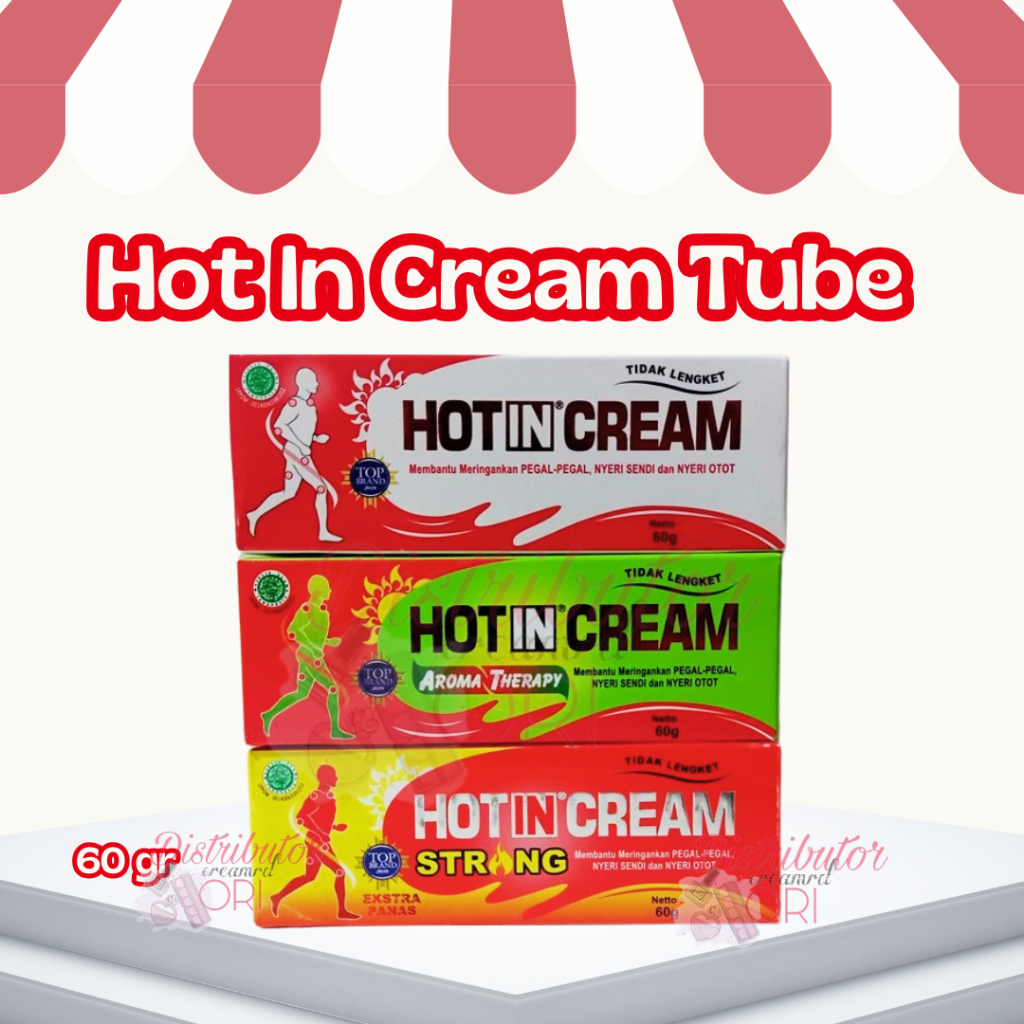 Jual Hot In Cream Tube isi 60 gr putih / hijau / merah | bpom | Shopee ...