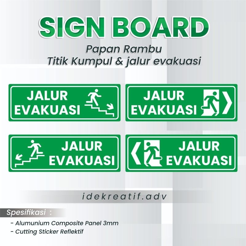 Jual PAPAN RAMBU JALUR EVAKUASI | Shopee Indonesia