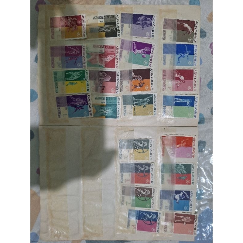 Jual perangko lawas seri asian games lengkap isi 24 pcs | Shopee Indonesia