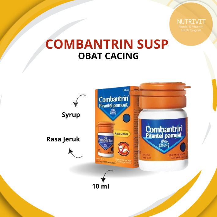 Jual COMBANTRIN SUSP 10ML - SIRUP RASA JERUK | Shopee Indonesia
