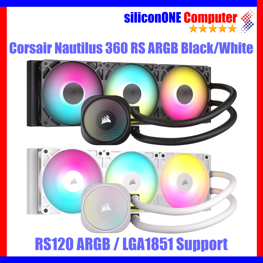 Jual CORSAIR NAUTILUS 360 RS ARGB - - 360mm AIO Liquid CPU Cooler 360RS | Shopee Indonesia