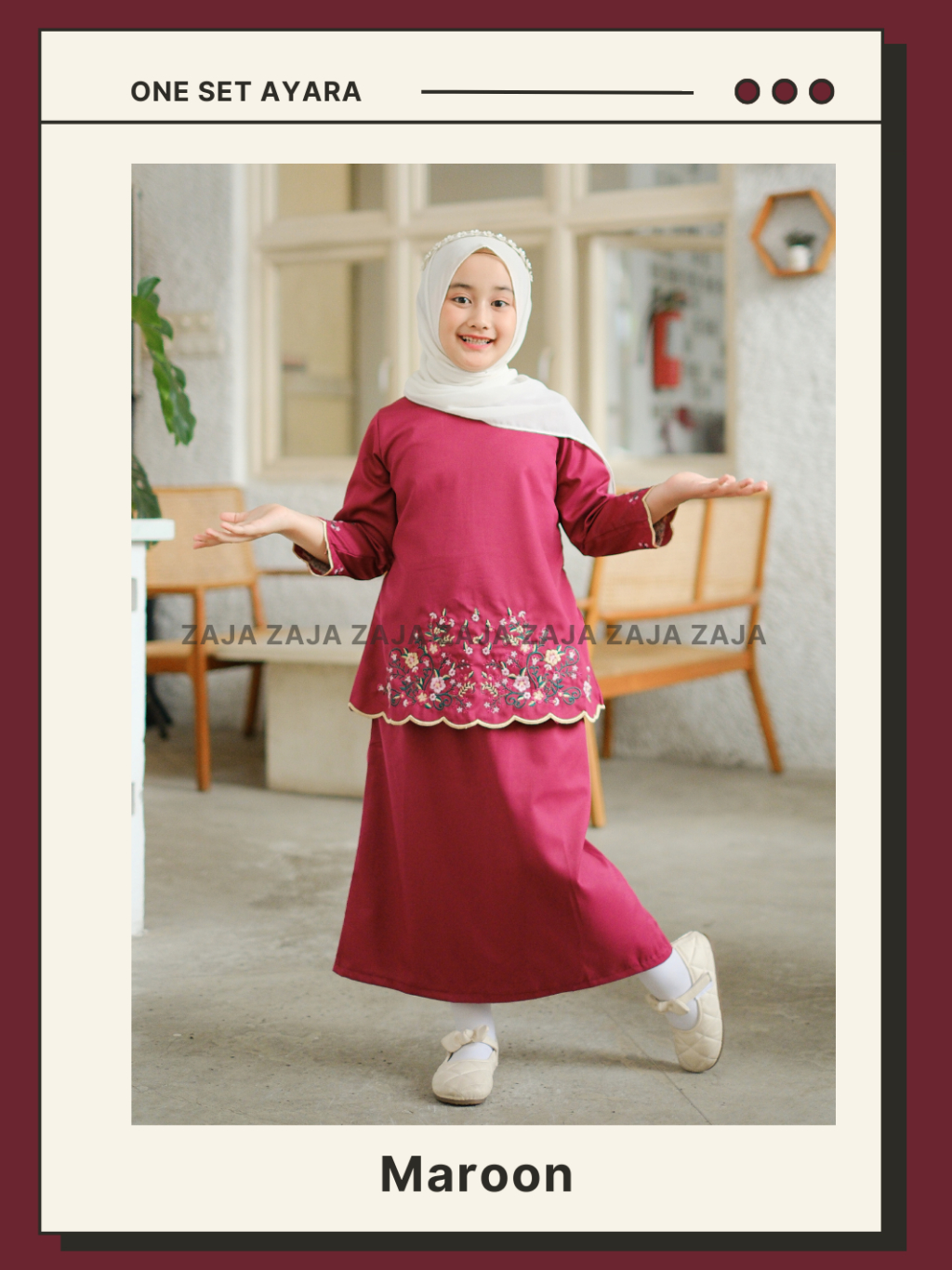 Jual Zaja _ One Set Kurung Melayu Anak Ayara Series Stelan Rok Anak ...