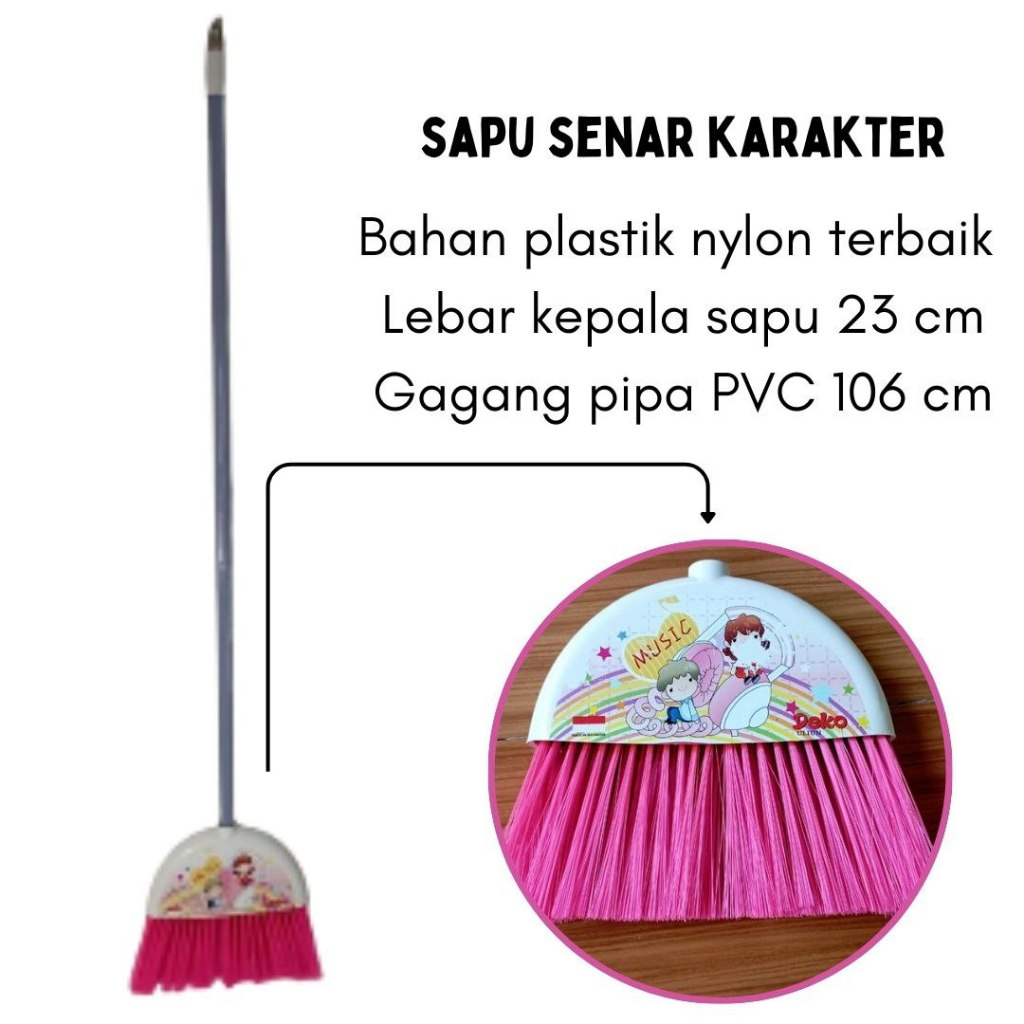 Jual Sapu Nilon Tebal, Sapu Lantai Senar Warna Pink | Shopee Indonesia