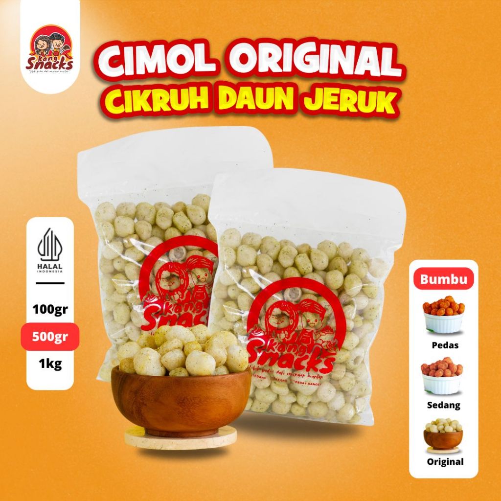 Jual KANGSNACKS Cimol Kering Original Daun Jeruk 100Gr-1Kg Cemilan ...