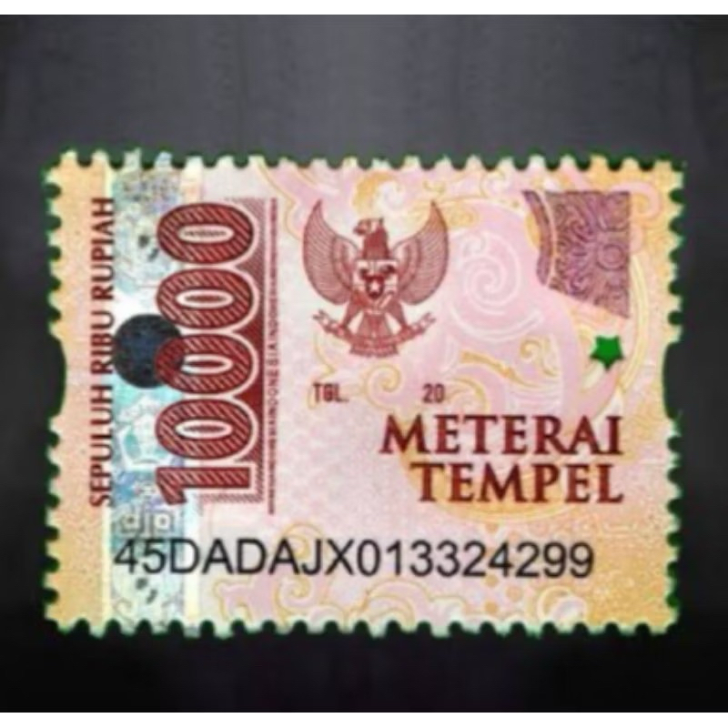 Jual MATERAI 10000 Materai Pos Asli Indonesia 1 pcs Ori | Shopee Indonesia